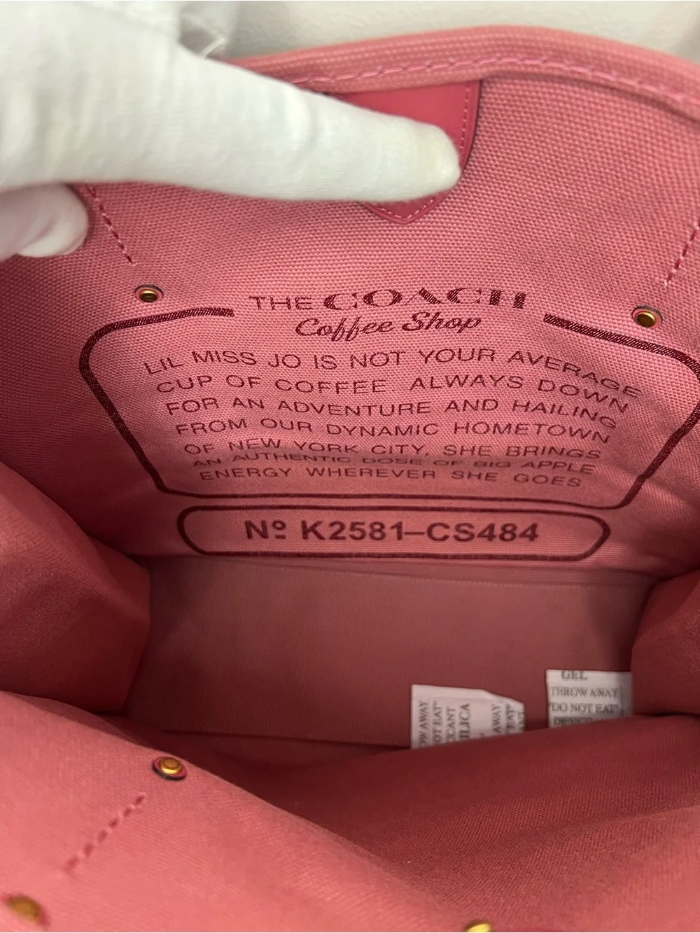 Coach | Bags | Nwt Coach Cafe Lil Miss Jo Coffee Shop Pink Canvas Tote ...